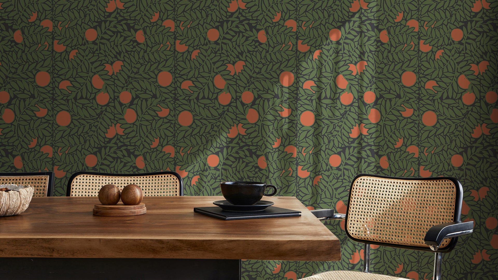 Nomalanga - Olive Linen Wallpaper by Forbes Masters – Mitchell Black