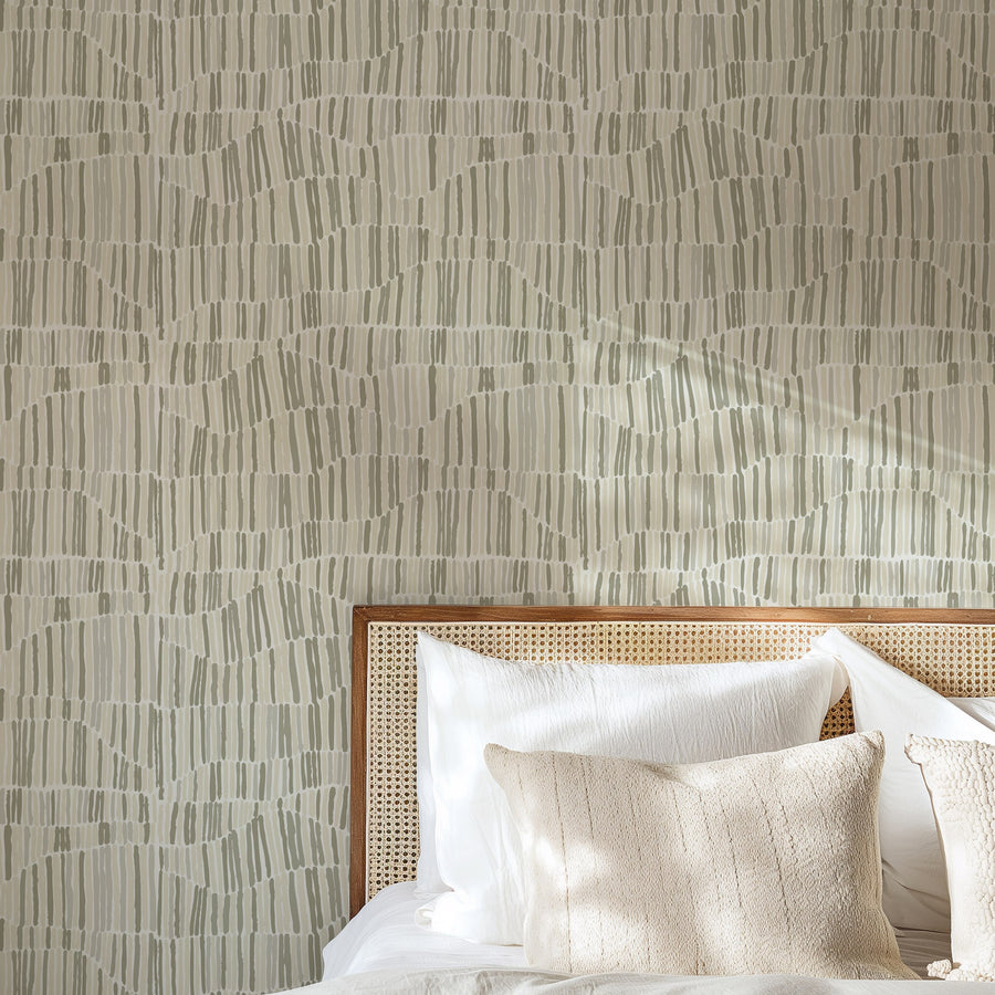 Jamaican Waves - Fresh Linen Wallpaper by Forbes Masters - Mitchell Black