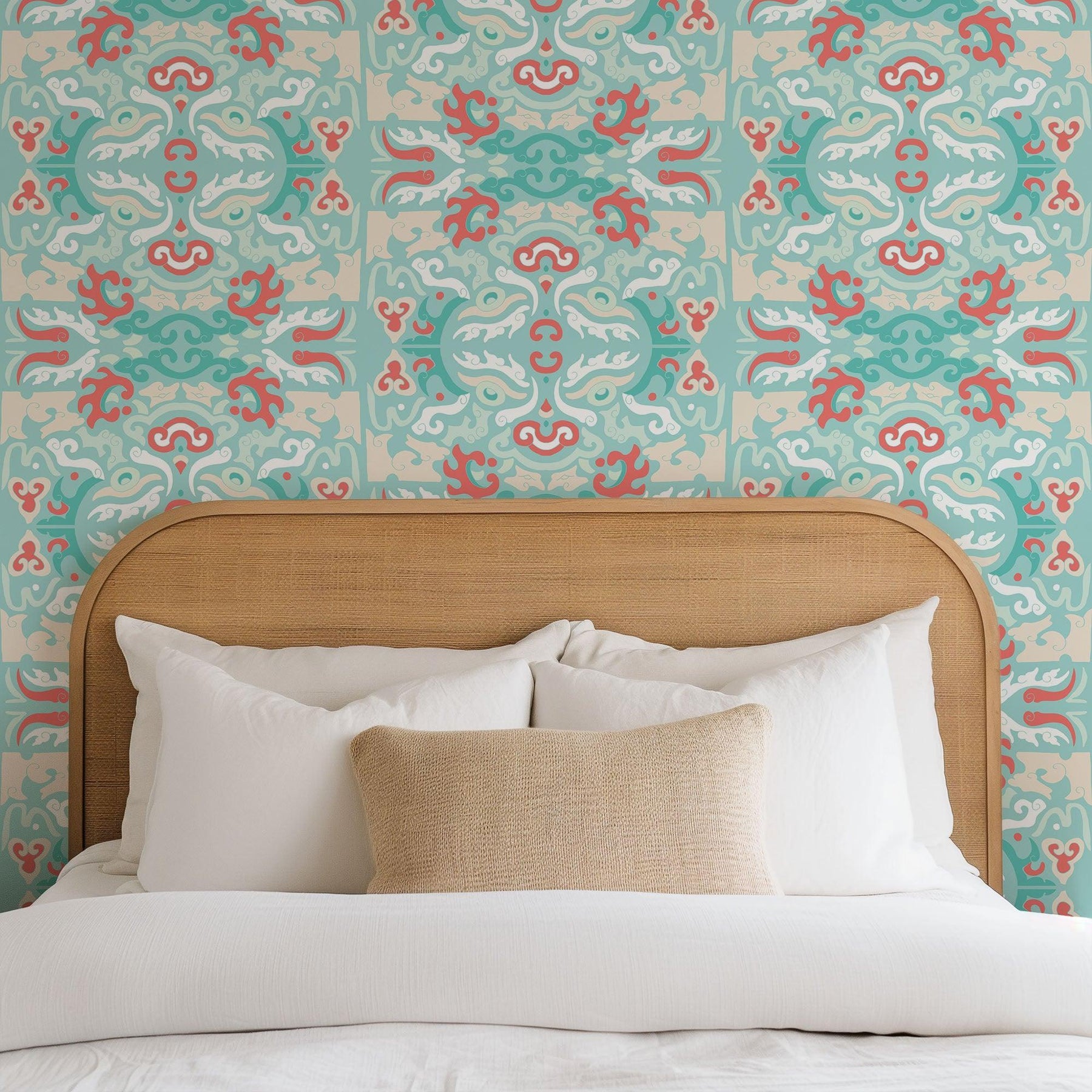 Foo Dog - Coral Reef Wallpaper - Mitchell Black