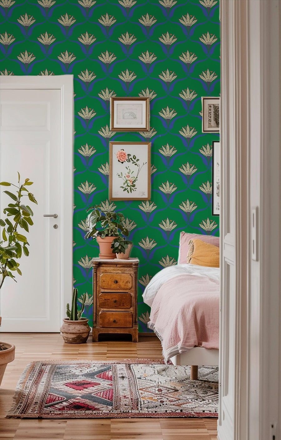 Wallflower - Jade Floral Wallpaper by Julianne Taylor Style - Mitchell ...
