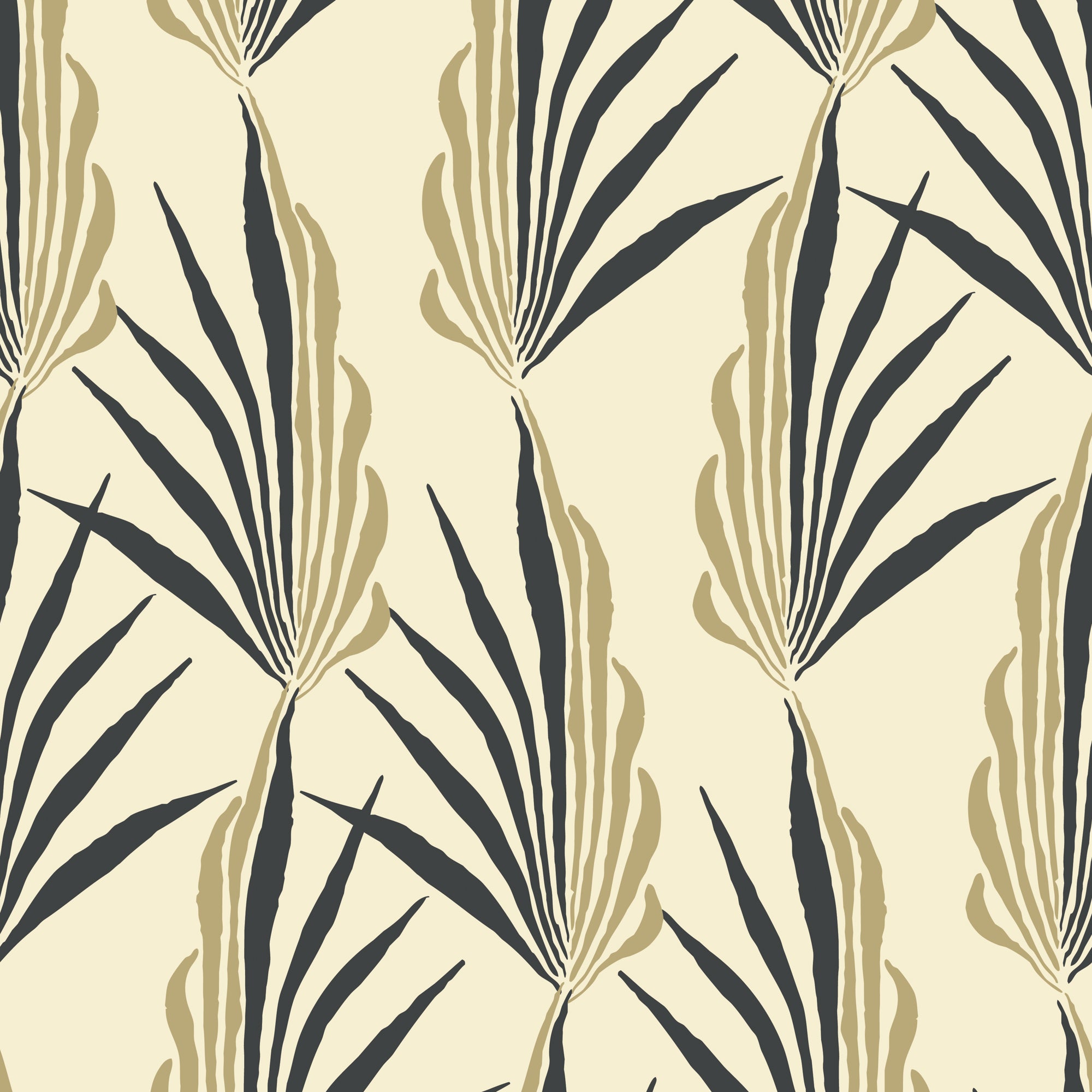 Areca Palm - Pale Sun Wallpaper - Mitchell Black