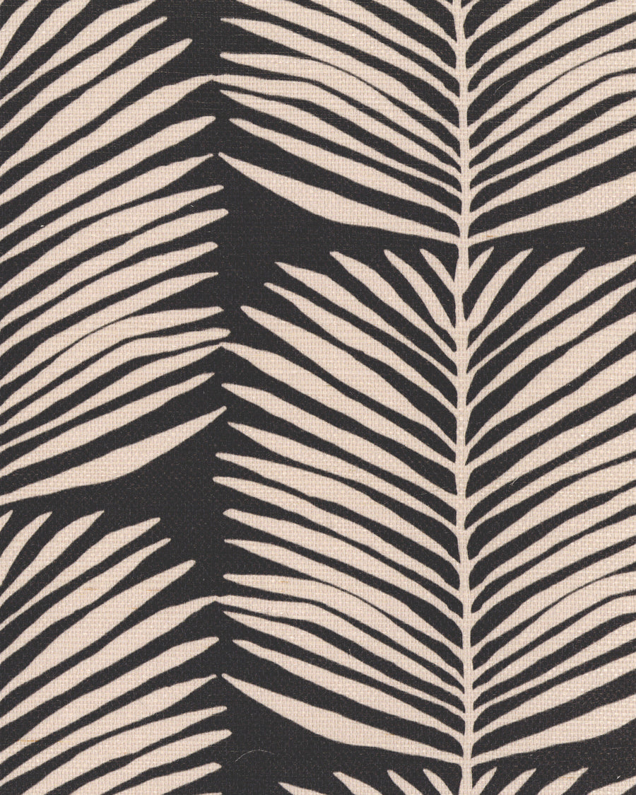 Patterned Grasscloth Wallpaper Collection – Mitchell Black - Mitchell Black