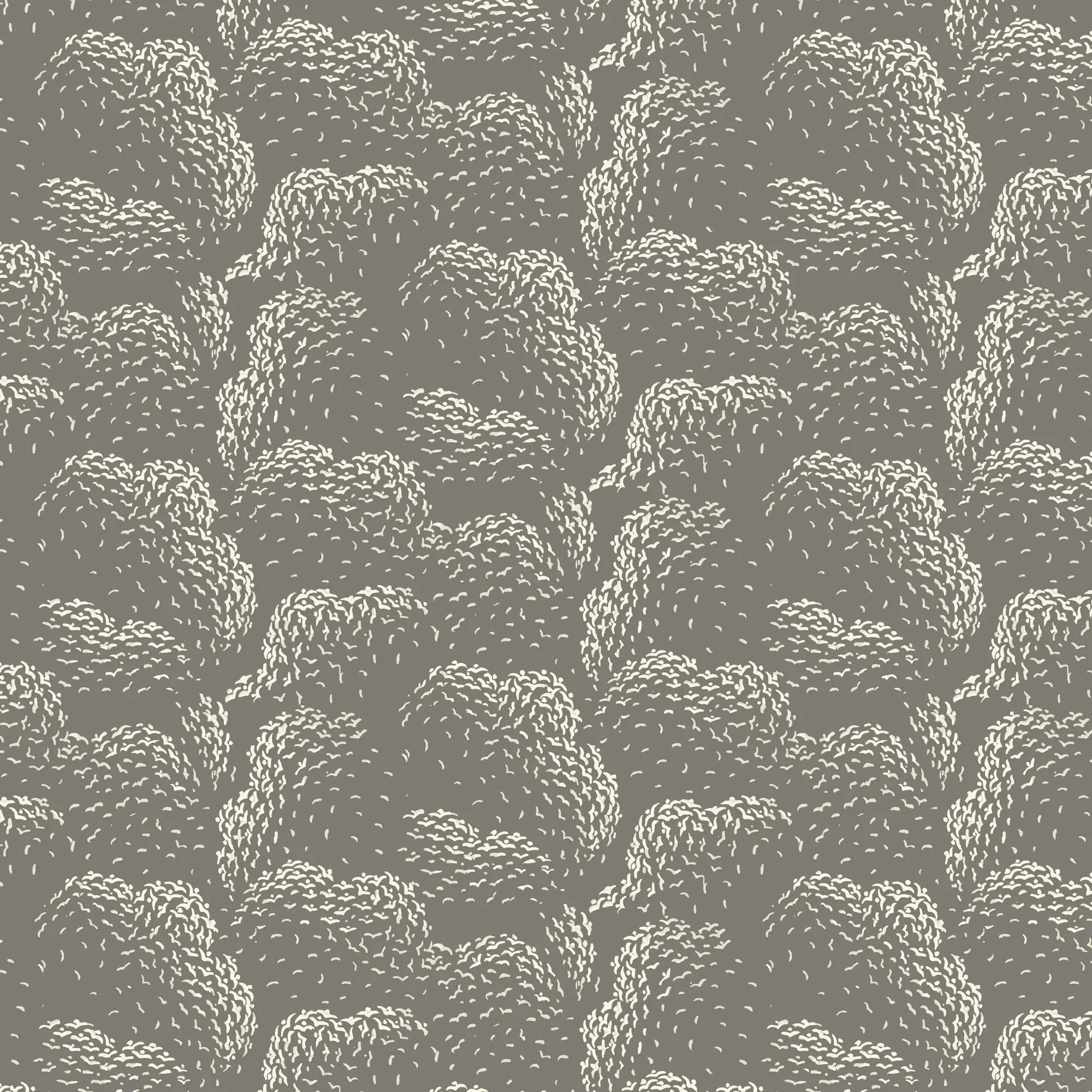 Clouds - Muted Brown Wallpaper - Mitchell Black