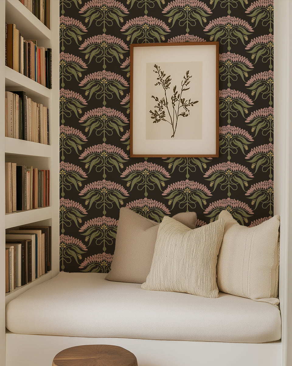 Mitchell Black Wallpaper & Textiles Chicago