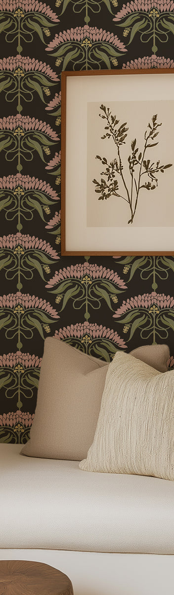 Mitchell Black Wallpaper & Textiles Chicago