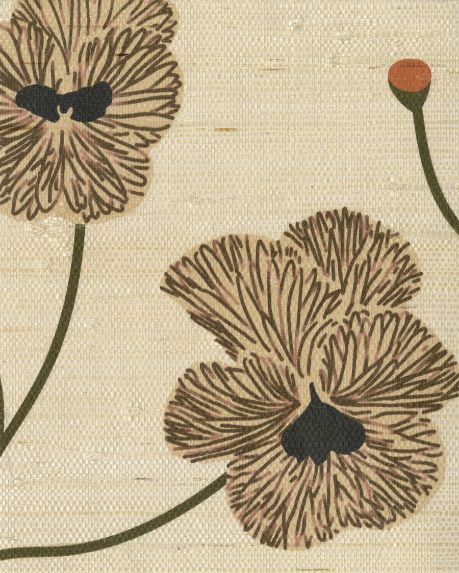 Patterned Grasscloth Wallpaper Collection – Mitchell Black