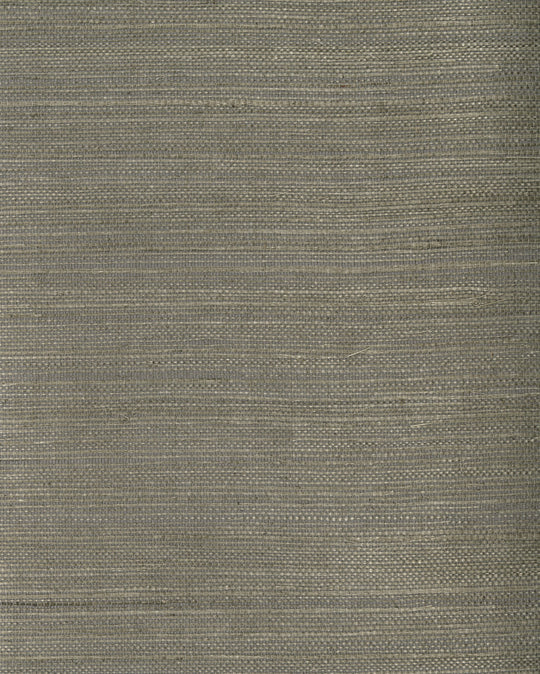 Olive Gray Grasscloth Wallpaper - Mitchell Black