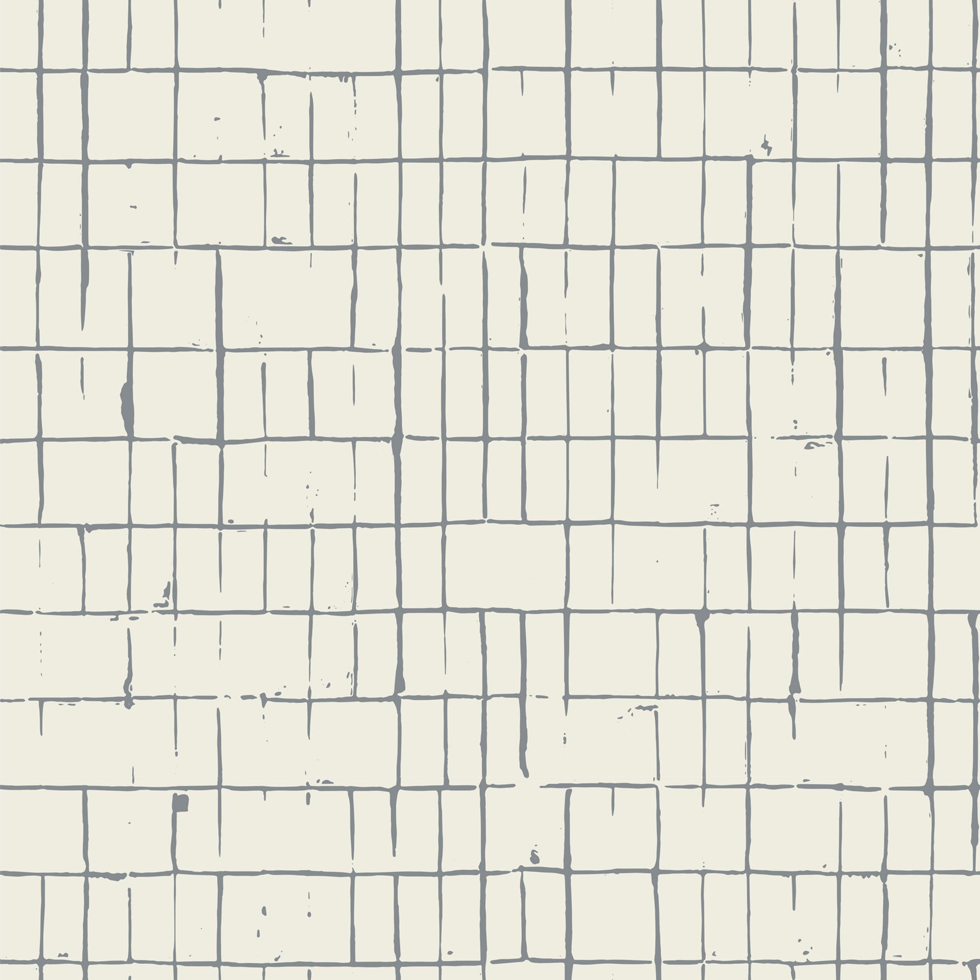 Fractured Grid - Blue Cream Wallpaper - Mitchell Black