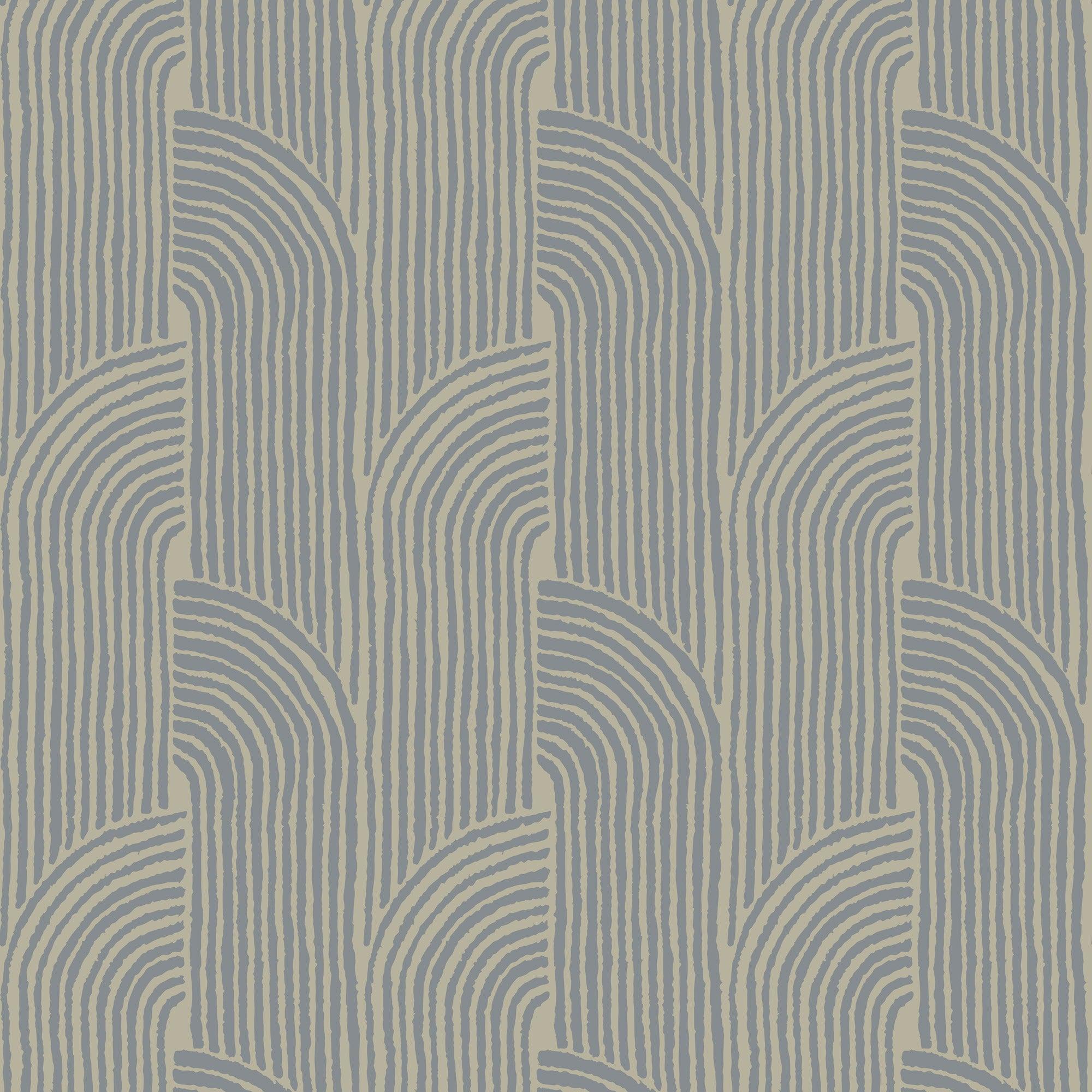 Woven Arcs - Loft Stone Wallpaper – Mitchell Black
