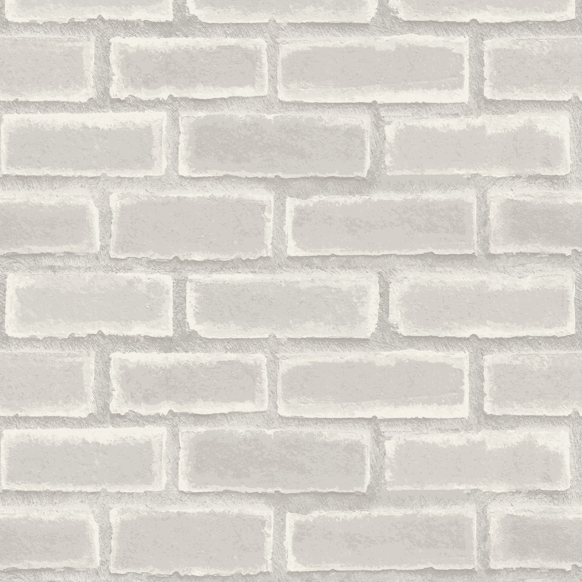 Wrigley - Chalk White Brick Wallpaper – Mitchell Black