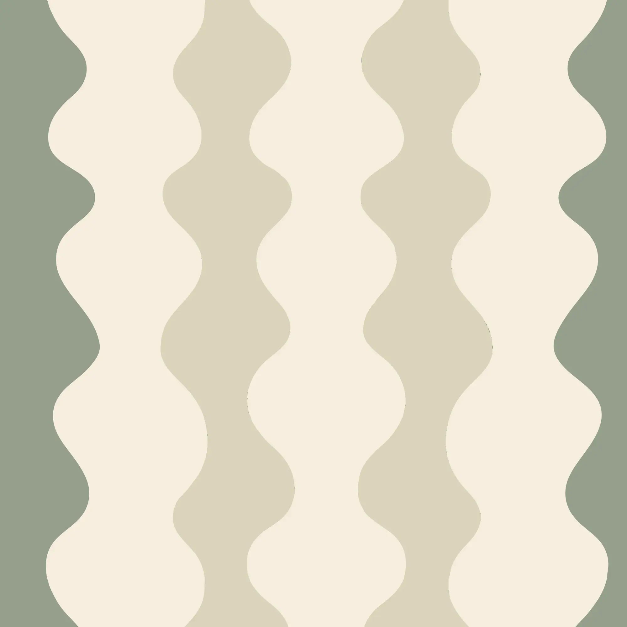 Low Frequency - Pale Green Wallpaper by Natalie Papier - Mitchell Black