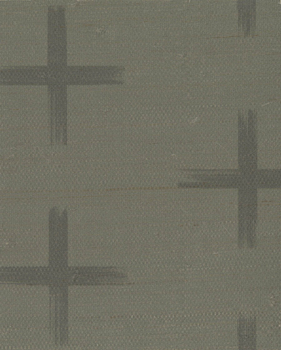 Patterned Grasscloth Wallpaper Collection – Mitchell Black - Mitchell Black