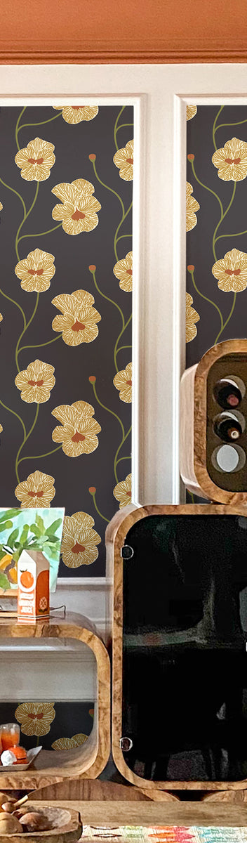 Mitchell Black Wallpaper & Textiles Chicago