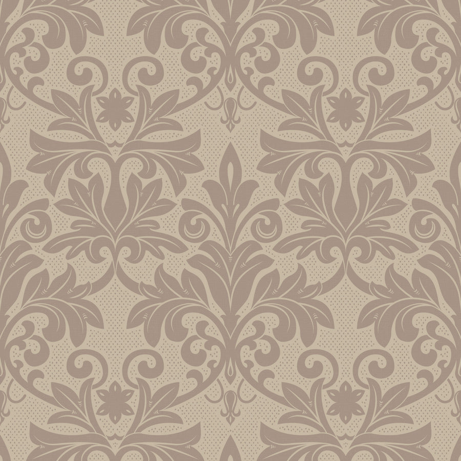 Rococo Relief - Red Clay Wallpaper - Mitchell Black