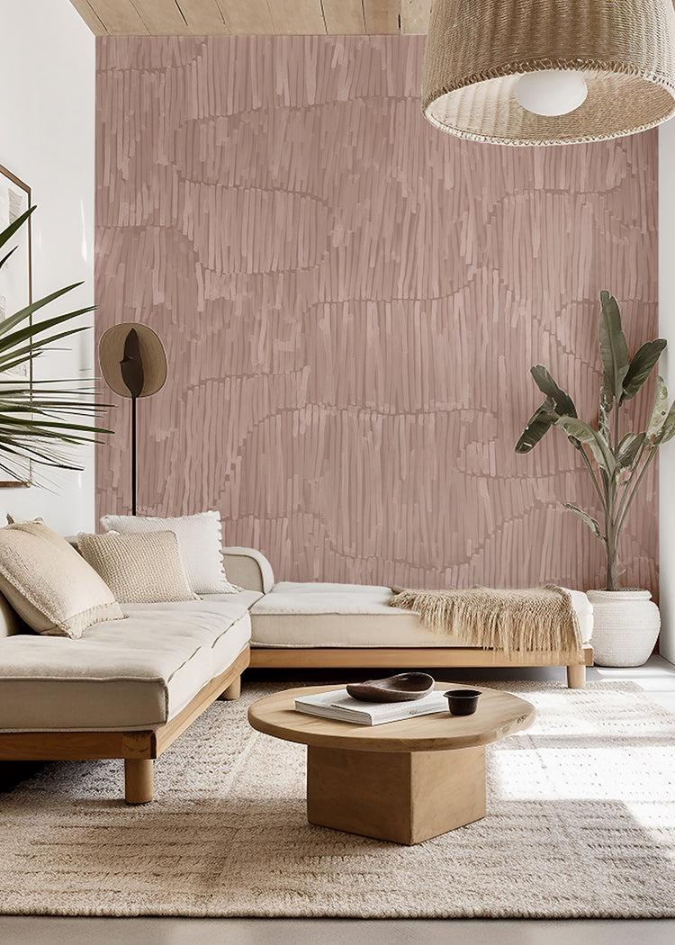 Stacked Wall Mural - Blush - Mitchell Black