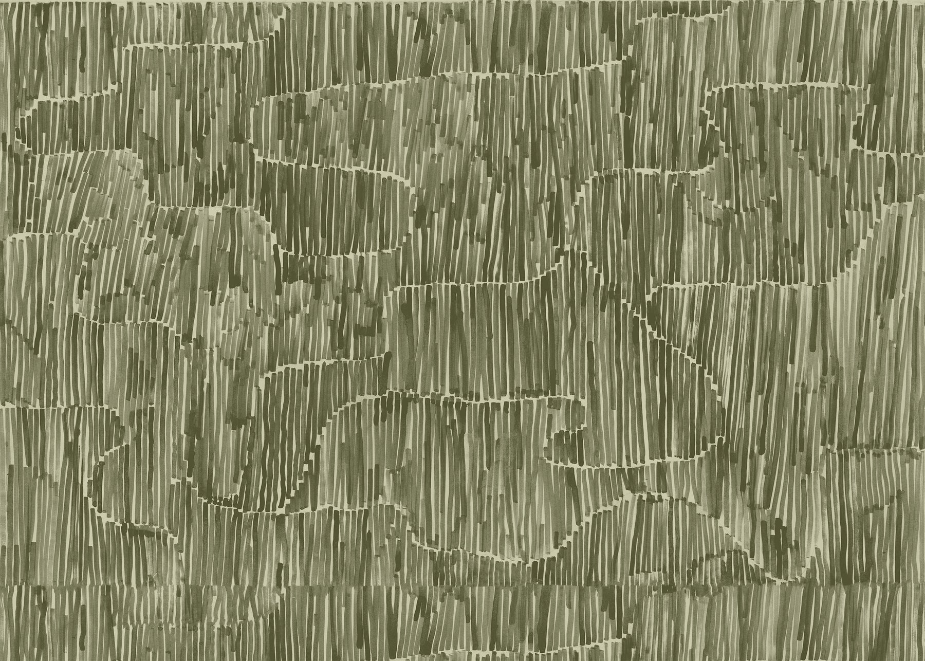 Stacked Wall Mural - Olive - Mitchell Black