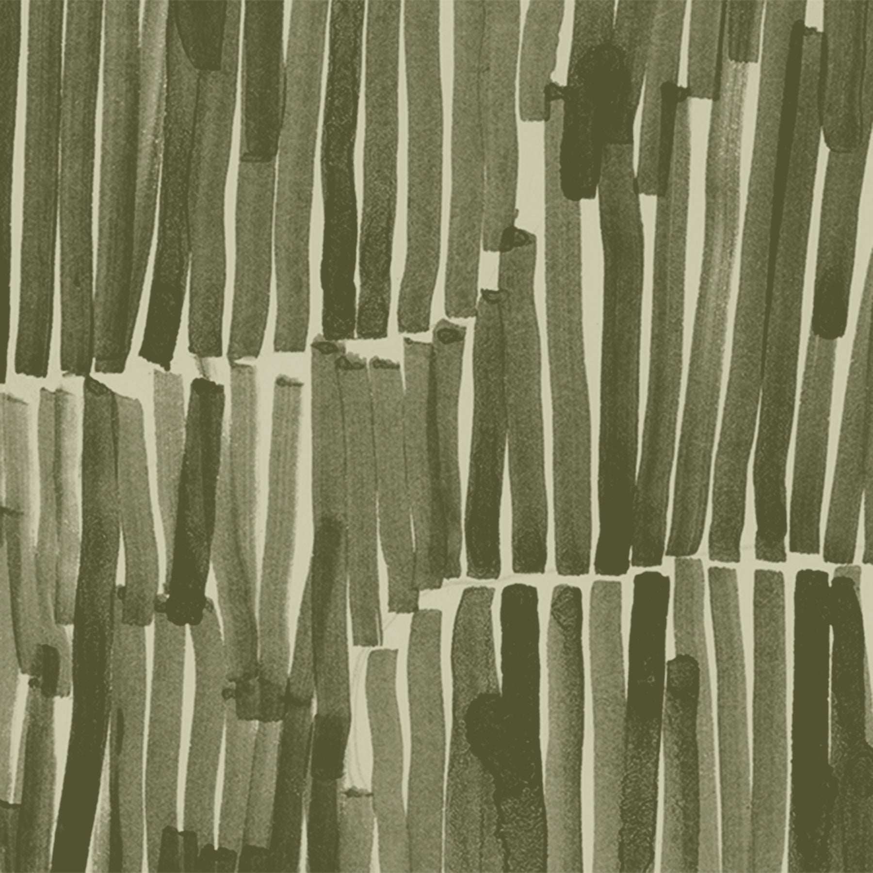 Stacked Wall Mural - Olive - Mitchell Black