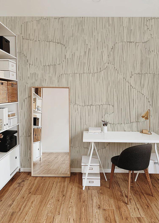 Stacked Wall Mural - Parchment - Mitchell Black