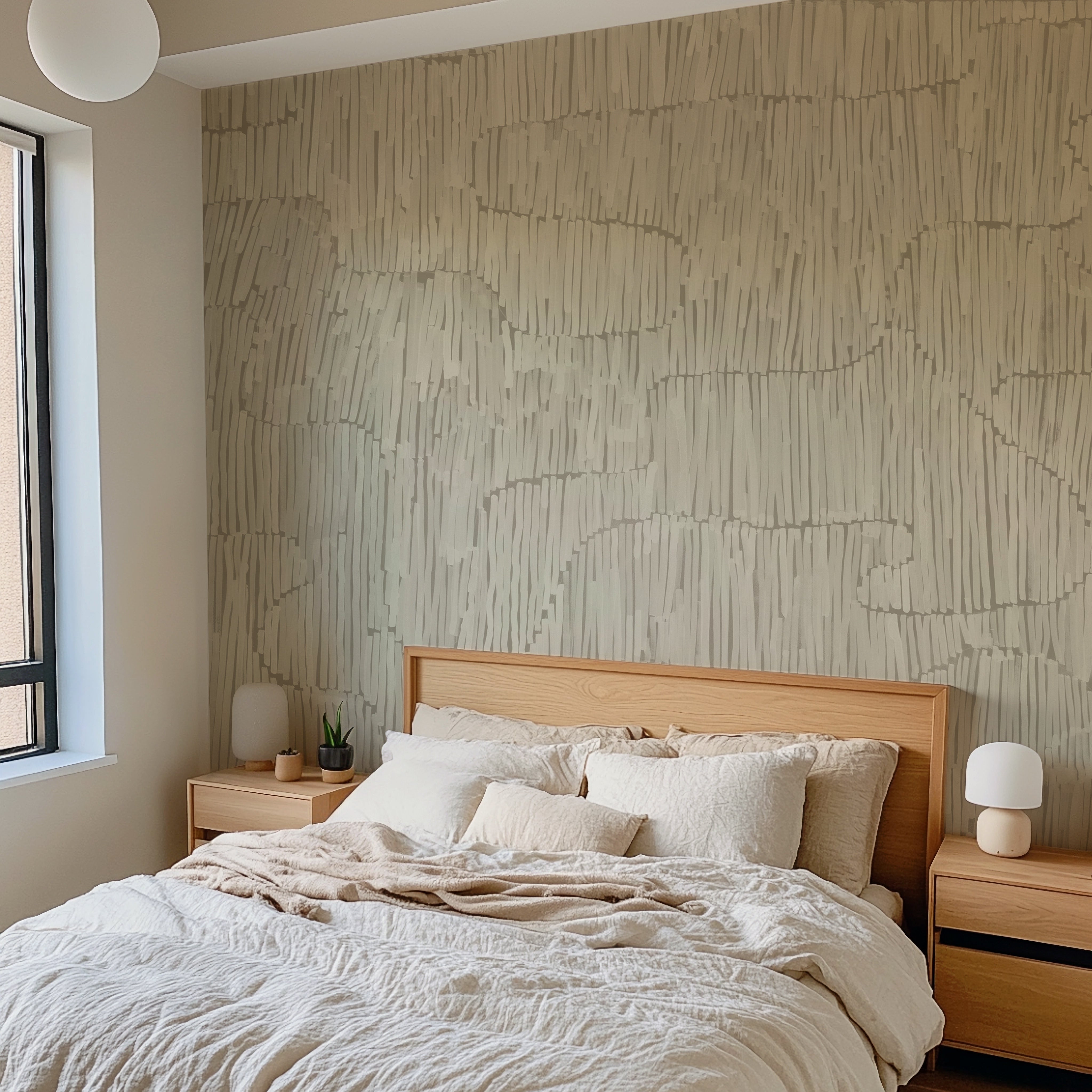 Stacked Wall Mural - Parchment - Mitchell Black