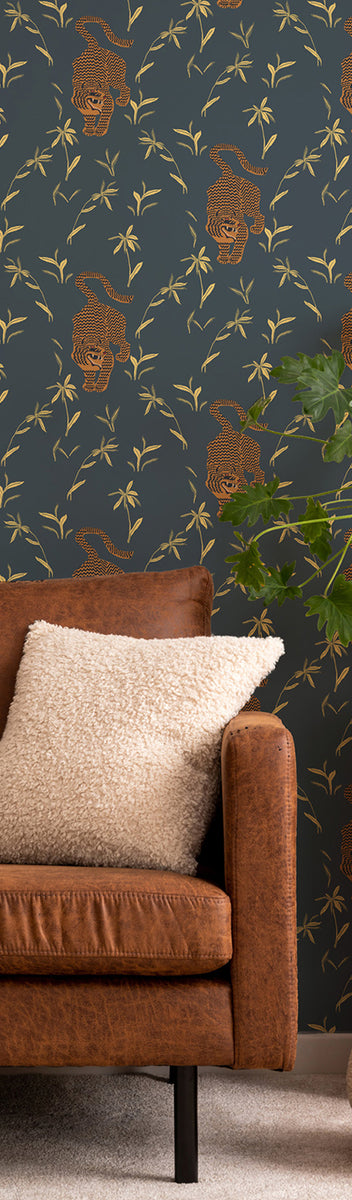 Mitchell Black Wallpaper & Textiles Chicago