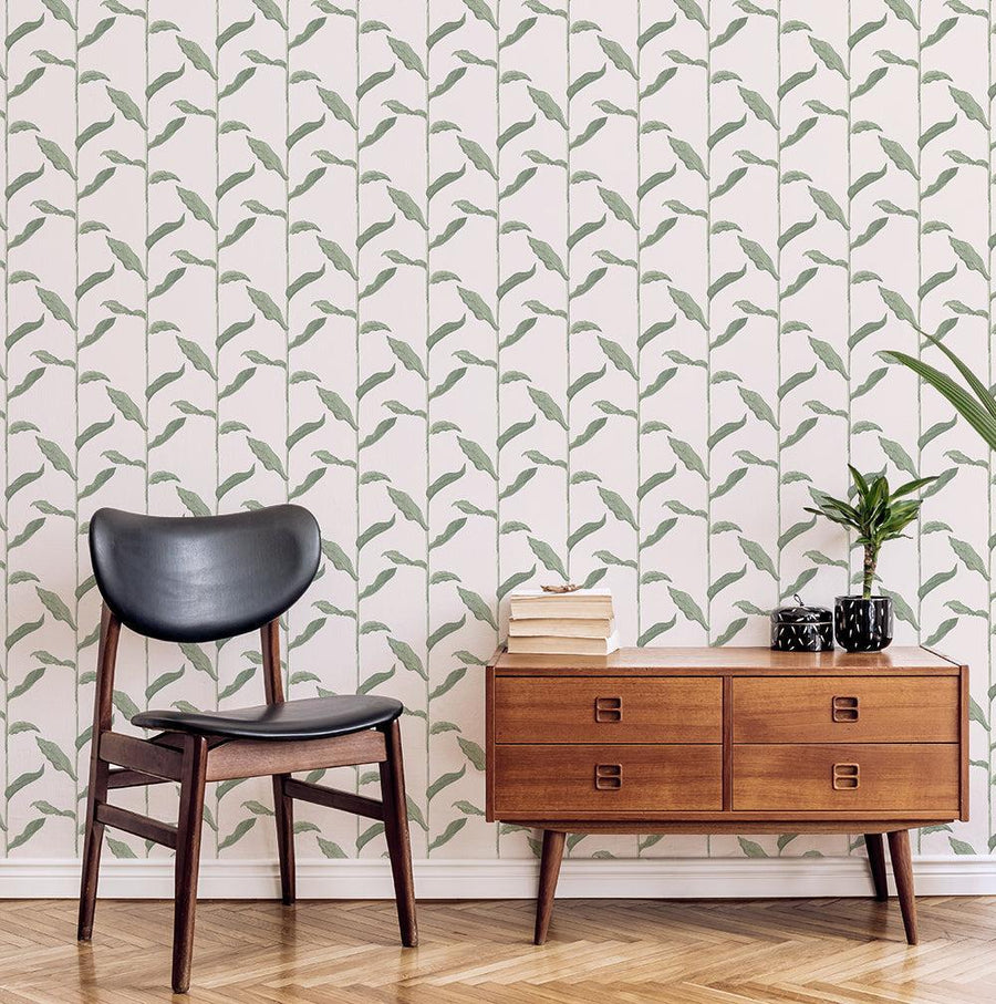 Stalks - Linen Floral Wallpaper - Mitchell Black