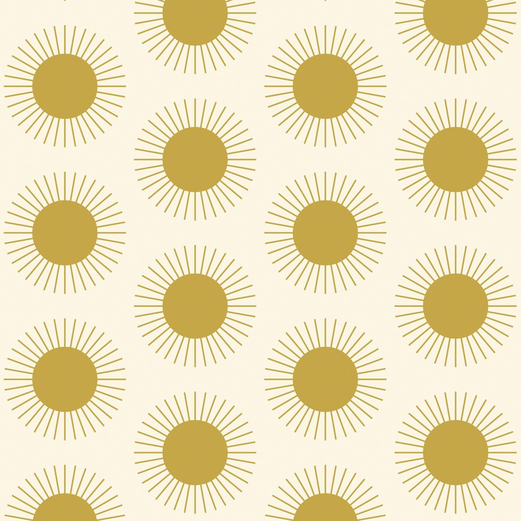 Sunburst - Harvest Gold Wallpaper - Mitchell Black