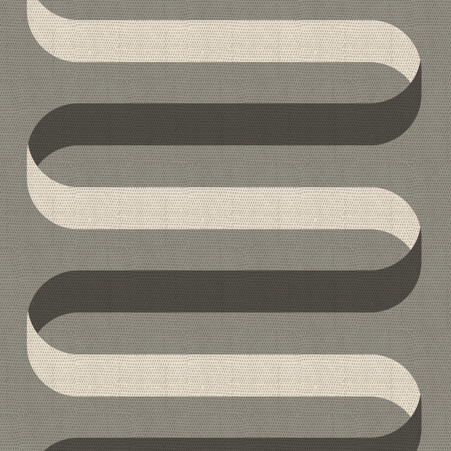 Folding Ribbon - Smoky Umber Wallpaper - Mitchell Black