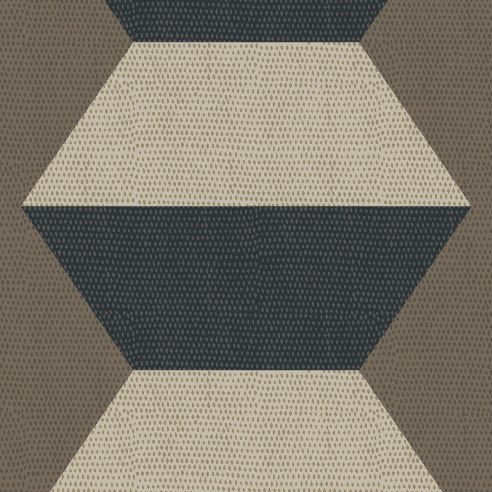 Infinity Blocks - Coconut Husk Wallpaper - Mitchell Black