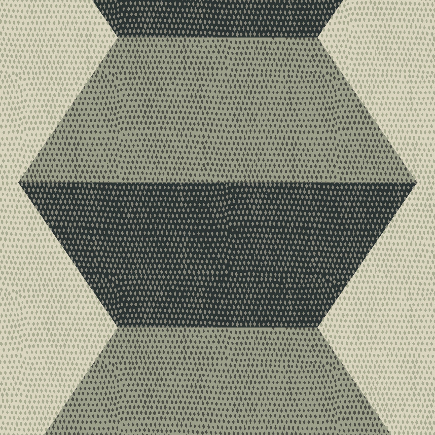 Infinity Blocks - Sage Green Wallpaper - Mitchell Black