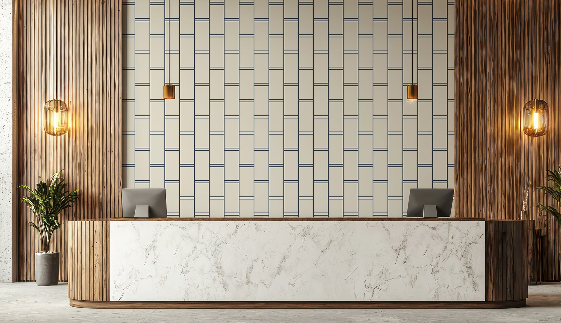 Mitchell Black Wallpaper & Textiles Chicago