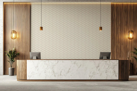 Soft Knot - Shell Tint Wallpaper - Mitchell Black