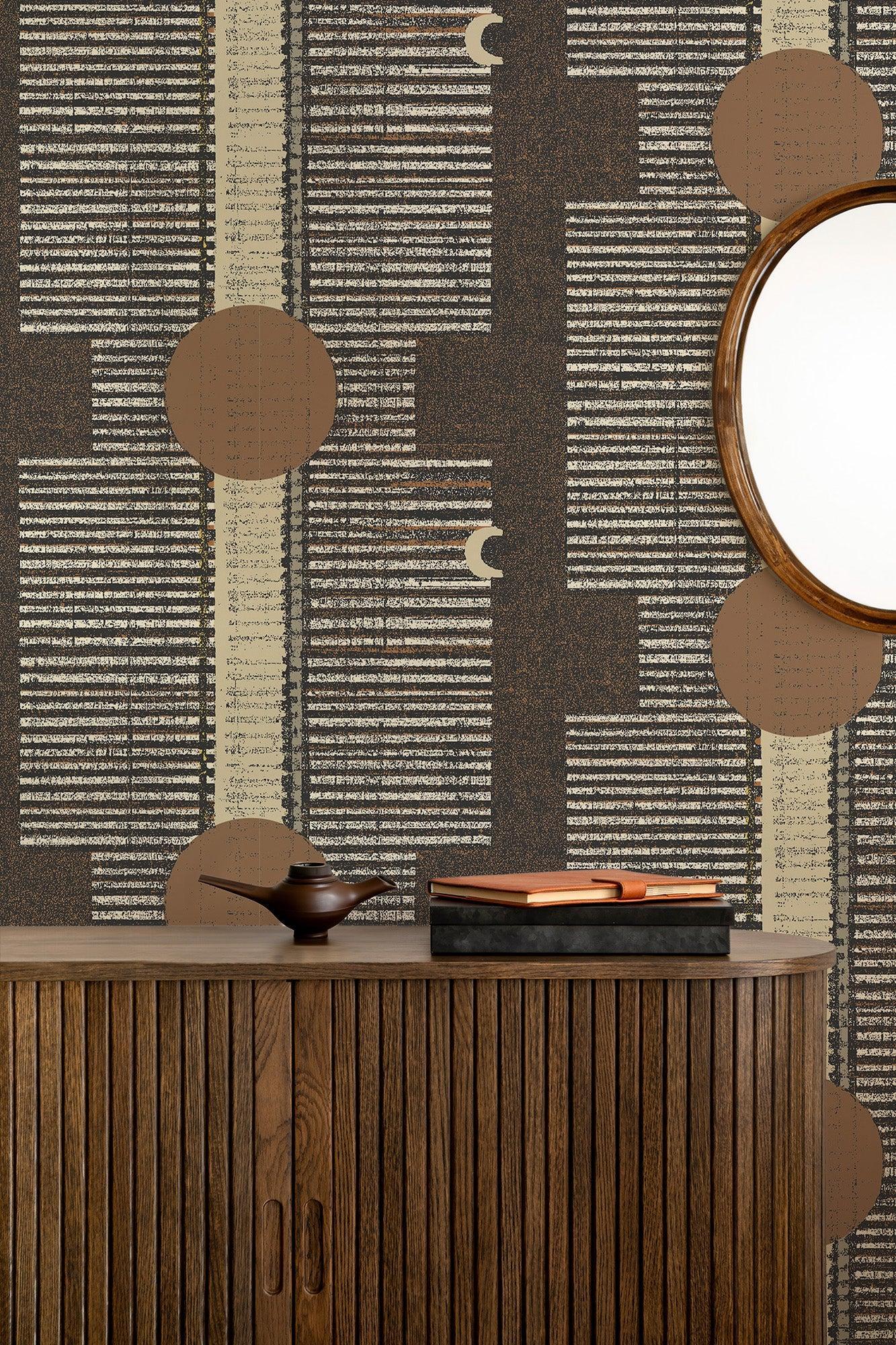 Inyanga - Cocoa Wallpaper by Forbes Masters - Mitchell Black