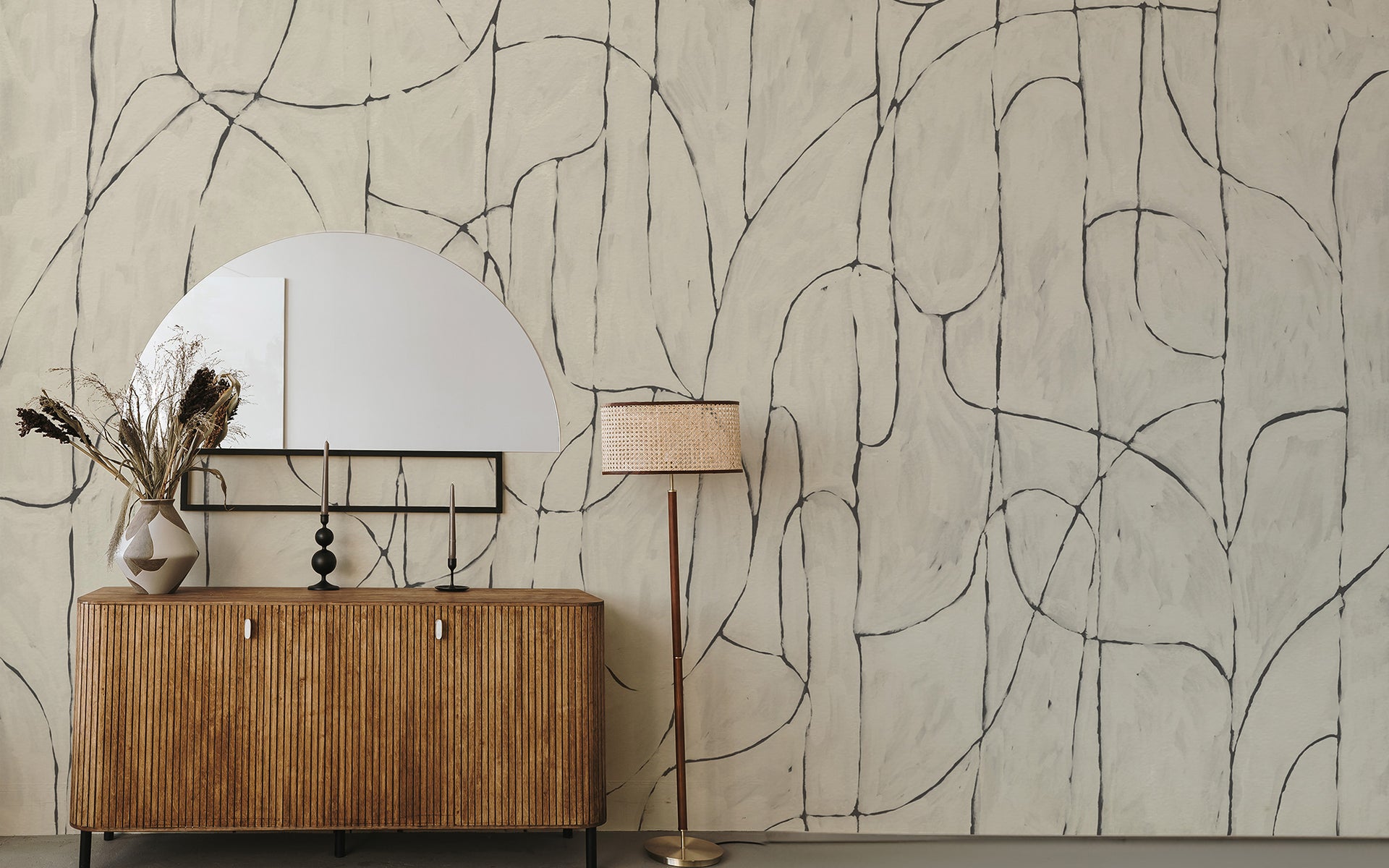 Mitchell Black Wallpaper & Textiles Chicago