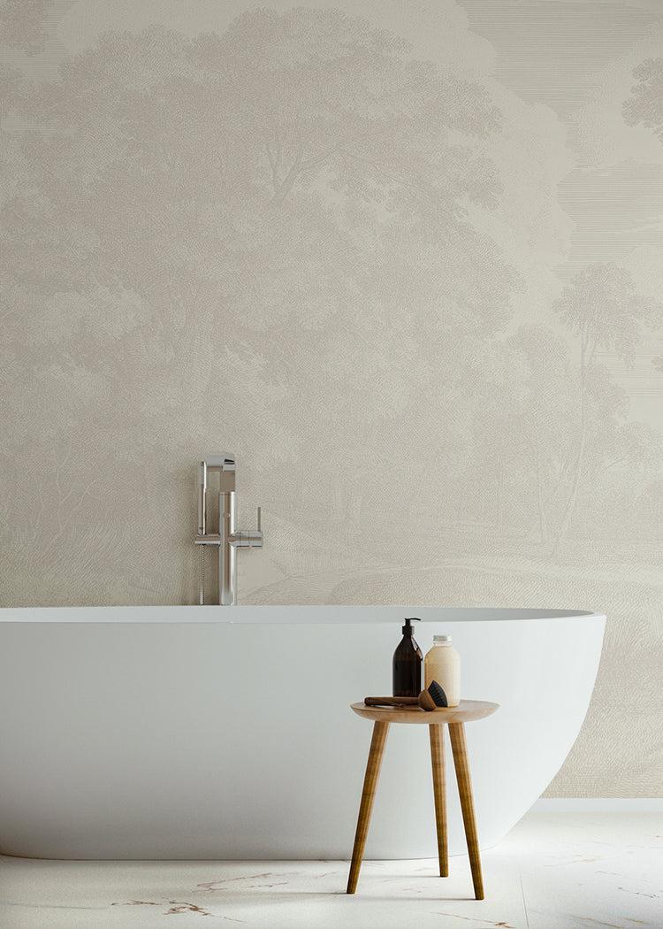 Edge of a Wood Wall Mural - Shell Tint – Mitchell Black