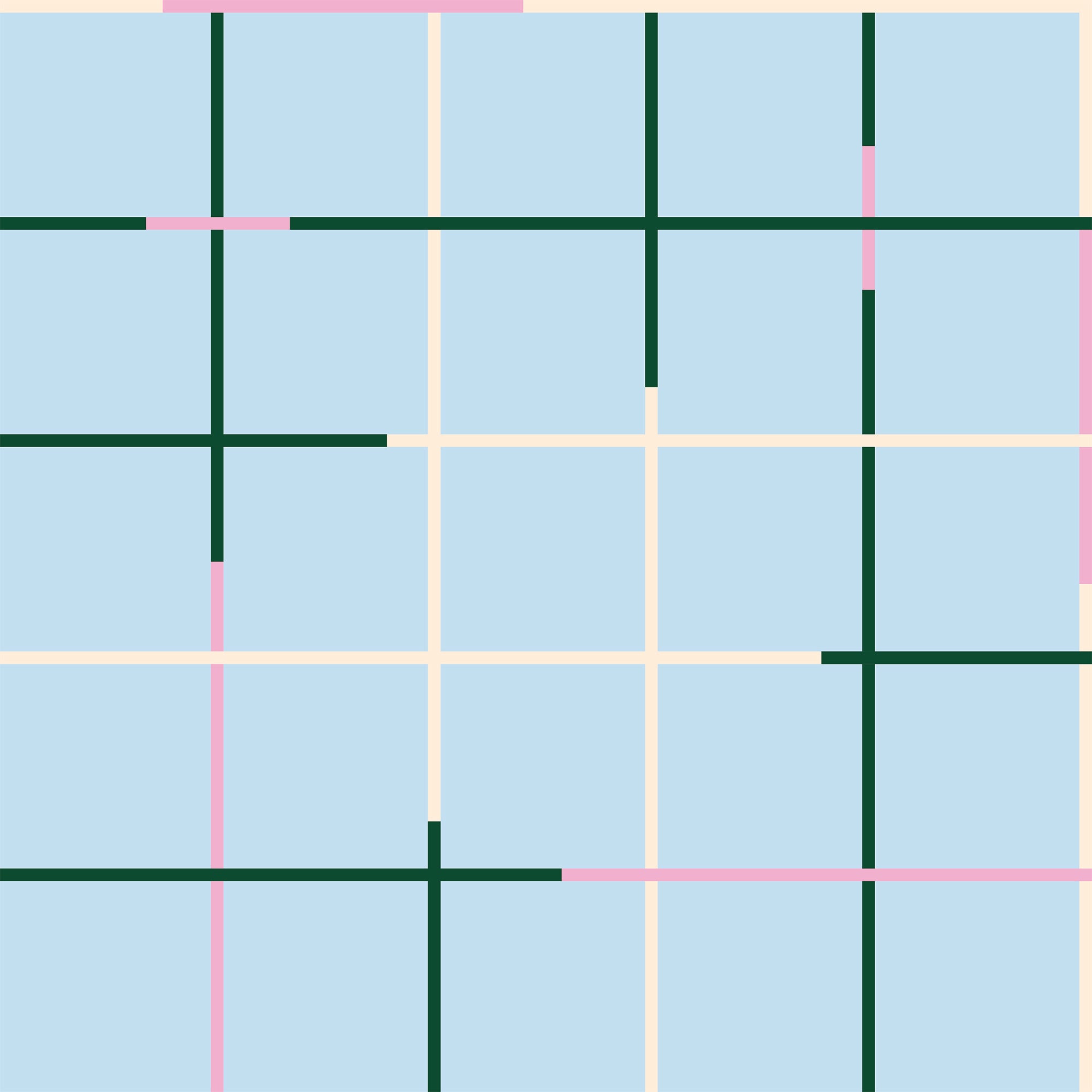 Grid- Sky Wallpaper by Poketo – Mitchell Black