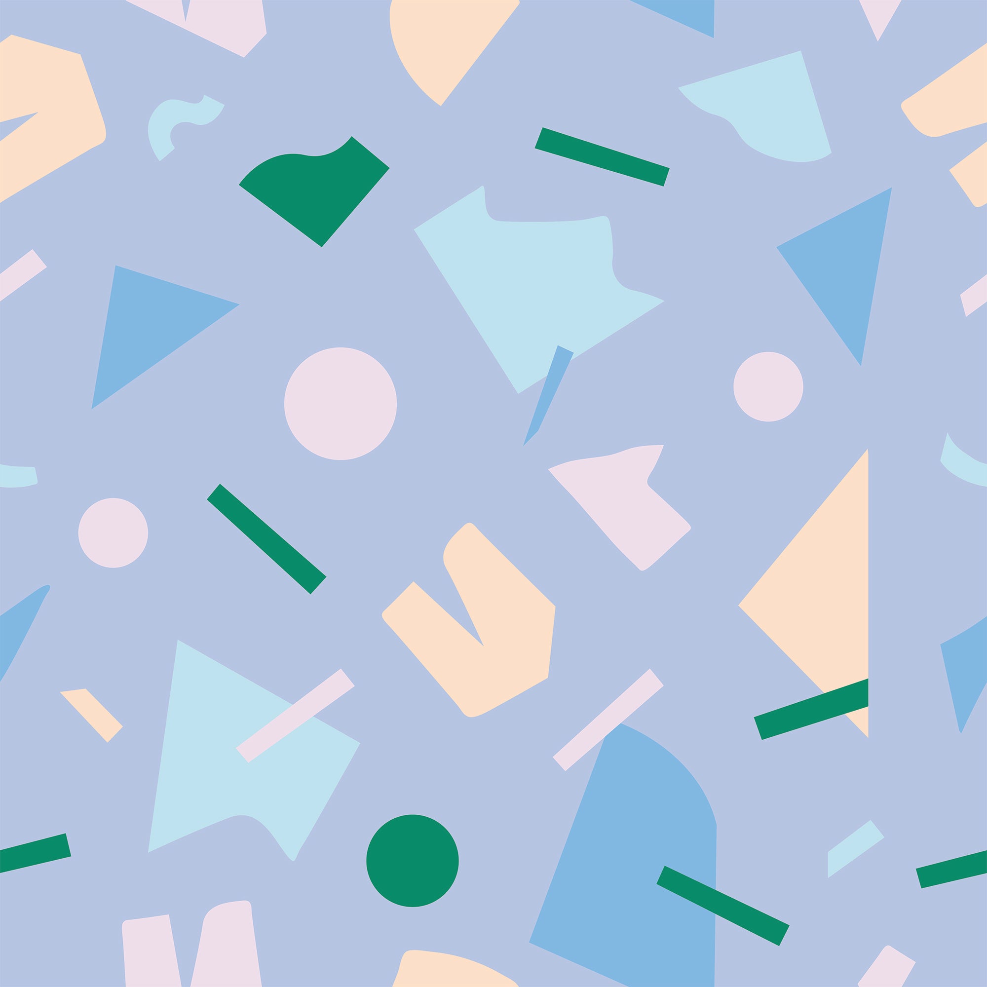 Shapes- Blue Wallpaper by Poketo - Mitchell Black