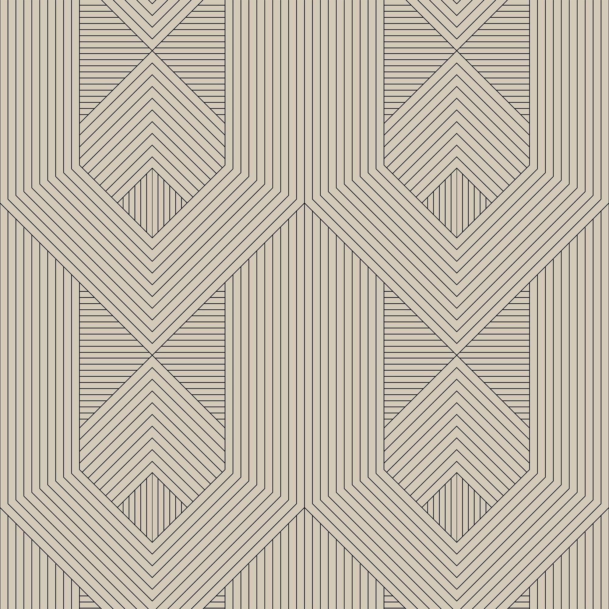 Zuri - Linen Wallpaper by Sabrina Yvonne - Mitchell Black