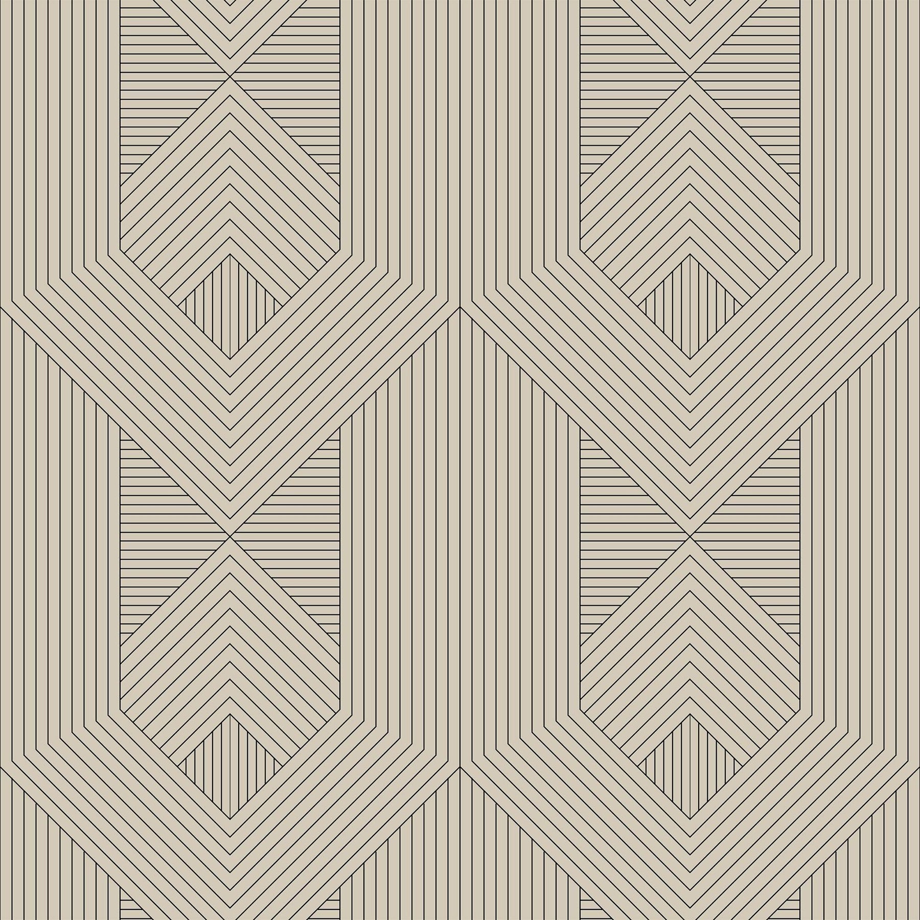 Zuri - Linen Wallpaper by Sabrina Yvonne - Mitchell Black