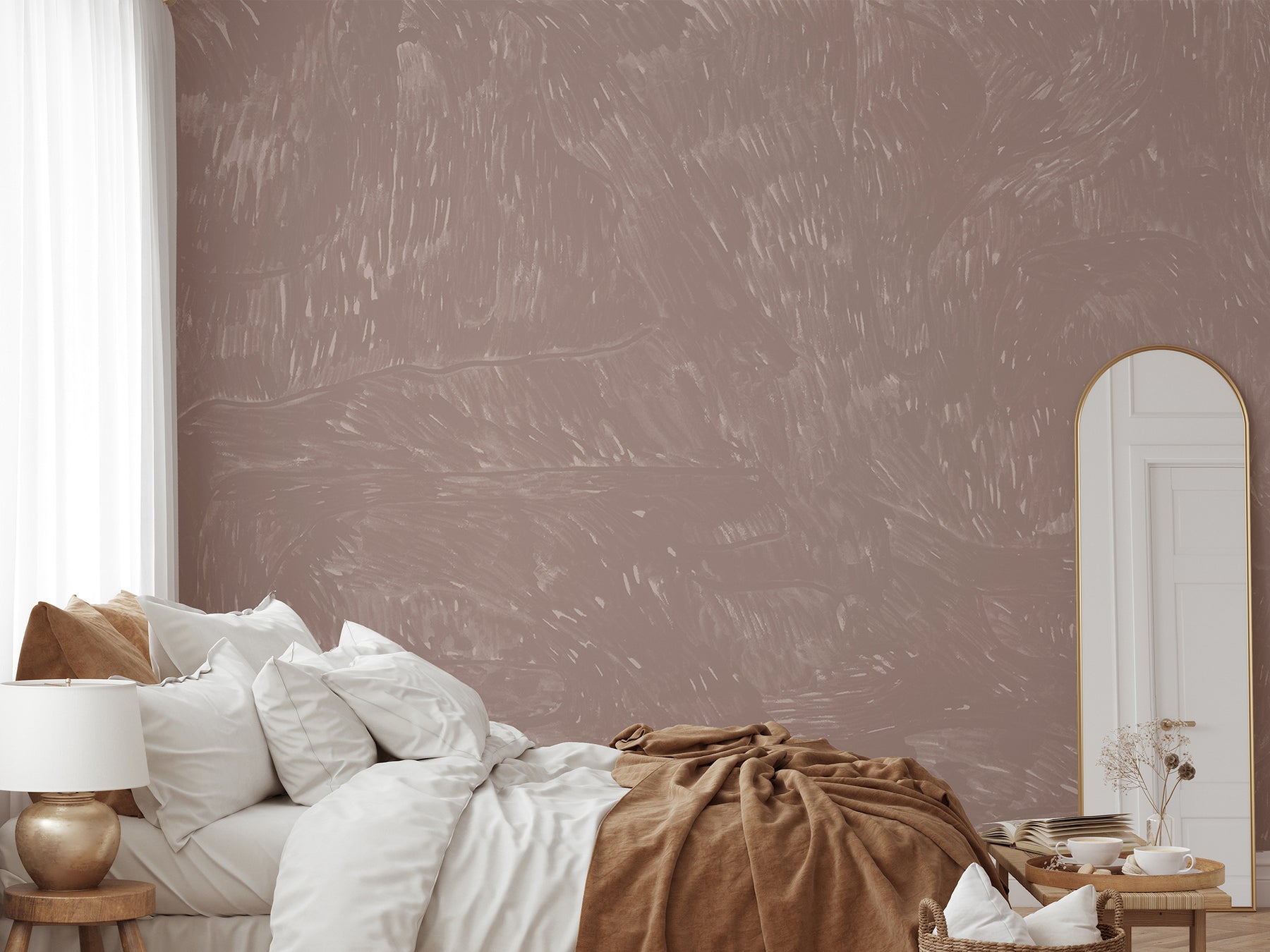 Washed Wallpaper Mural - Blush - Mitchell Black