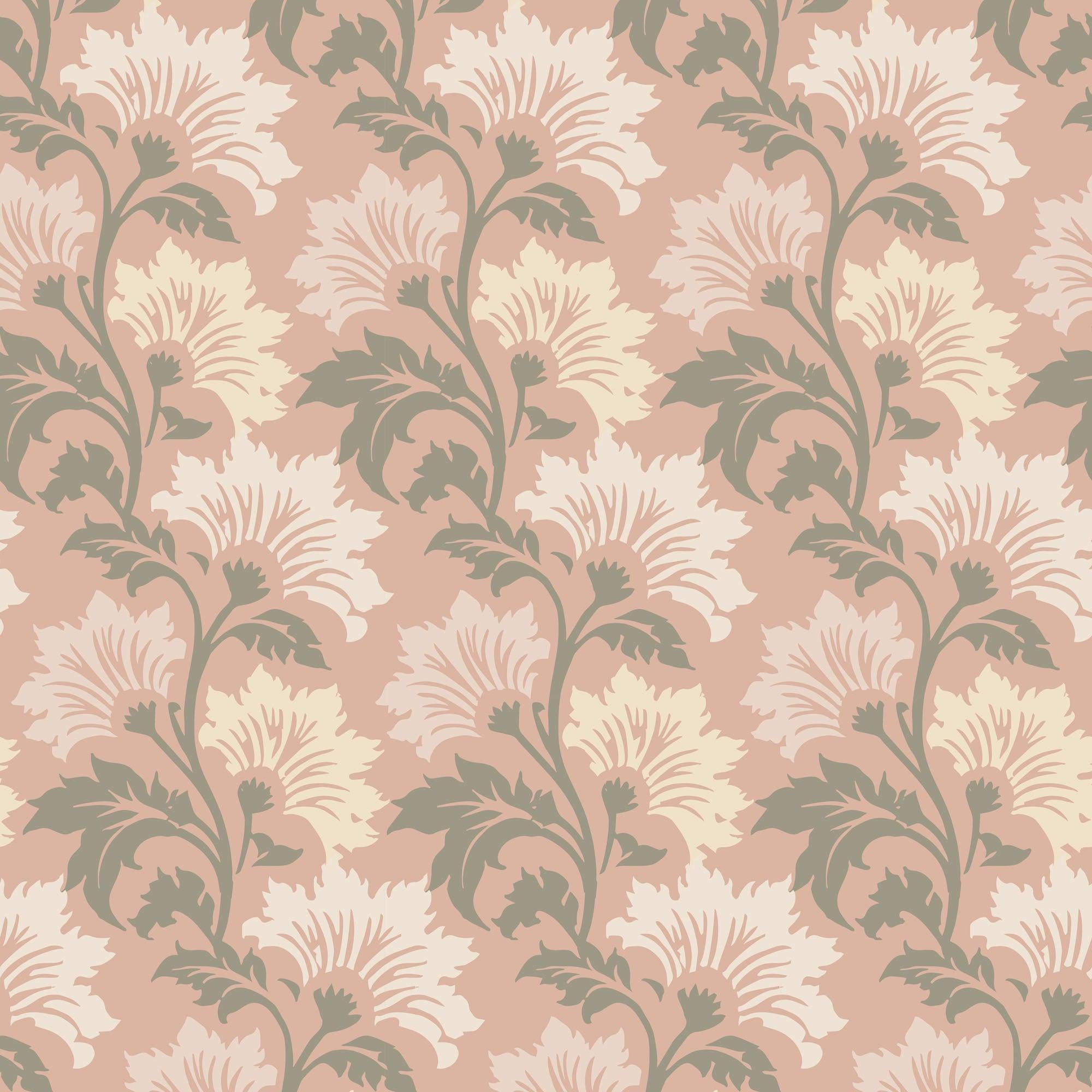 Wildflower - Dusty Bloom Pink Floral Wallpaper – Mitchell Black