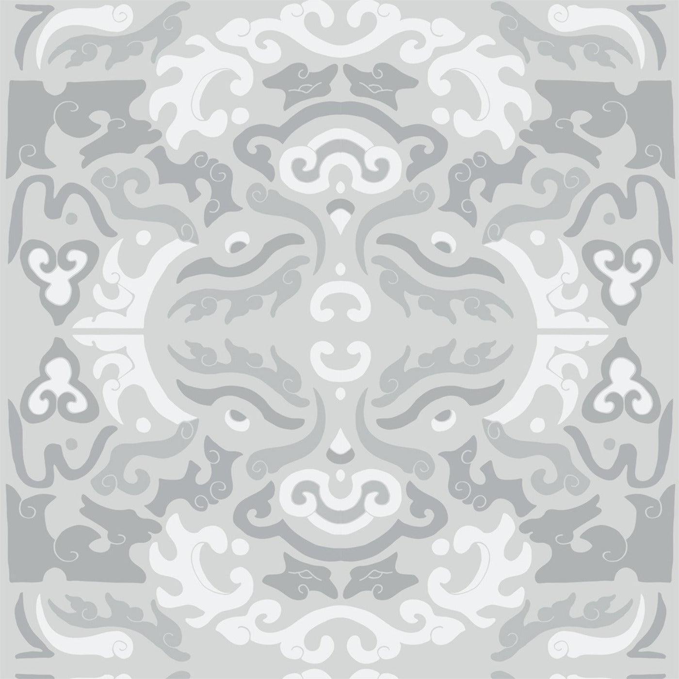Foo Dog - Pewter Wallpaper – Mitchell Black