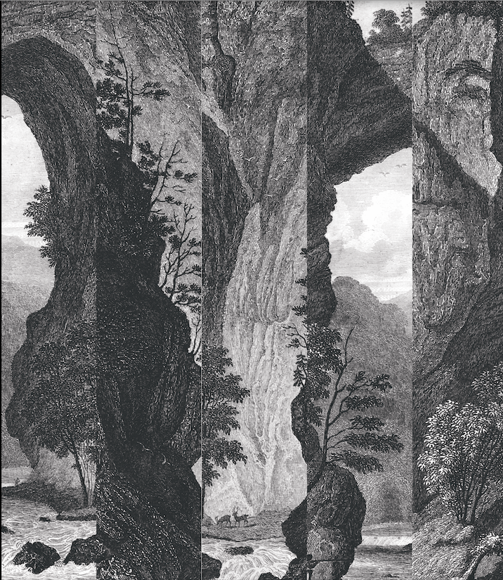 how to draw mountain mural