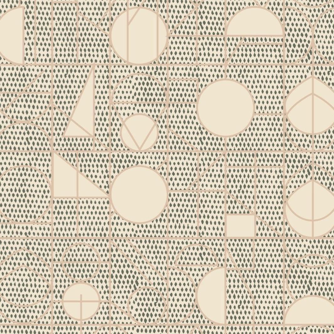 Kali - Olive & Peach Wallpaper by Forbes Masters - Mitchell Black